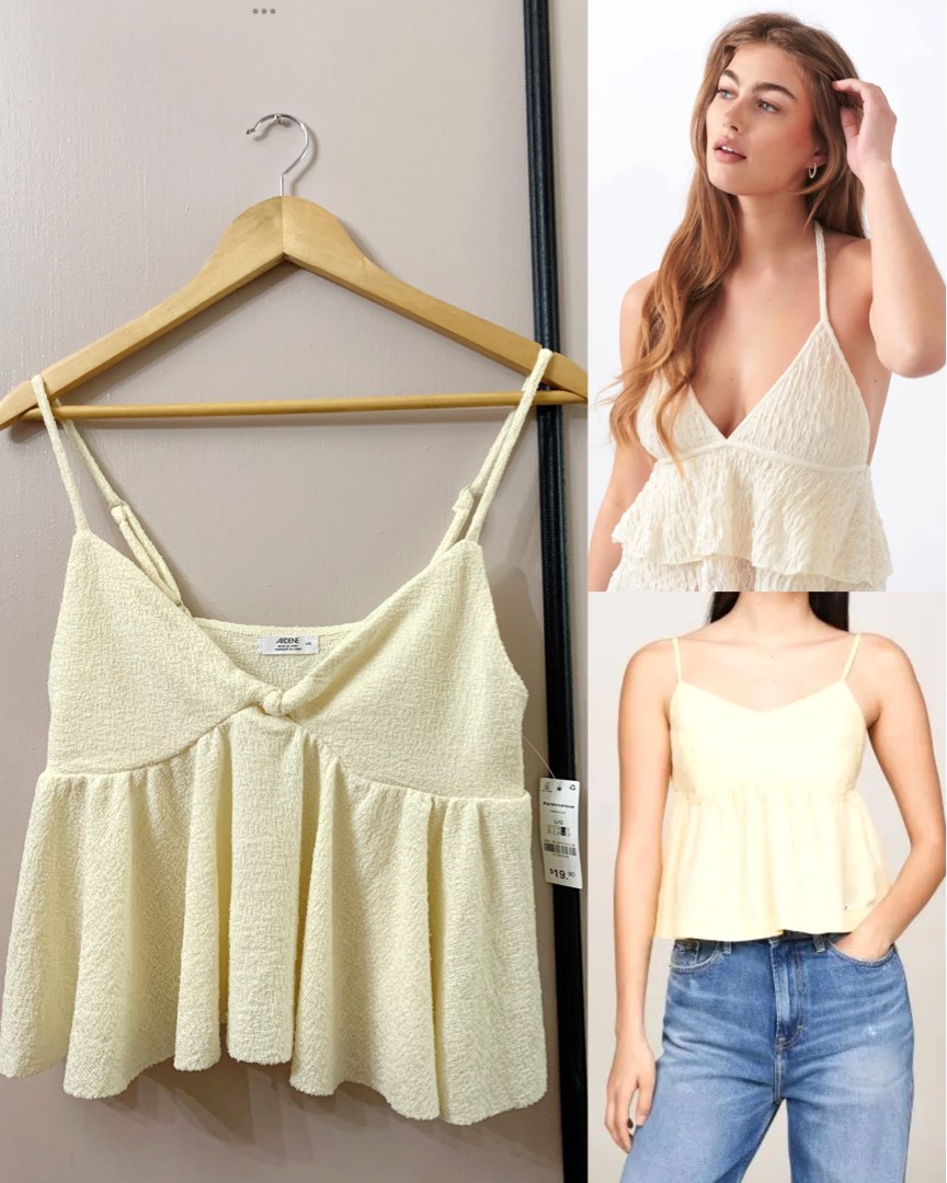 BUTTER YELLOW TOP| BEACH SUMMER TOP| Y2K COQUETTE | SEXY EVENTS PARTY TOP| ELEGANT SLEEVELESS ...