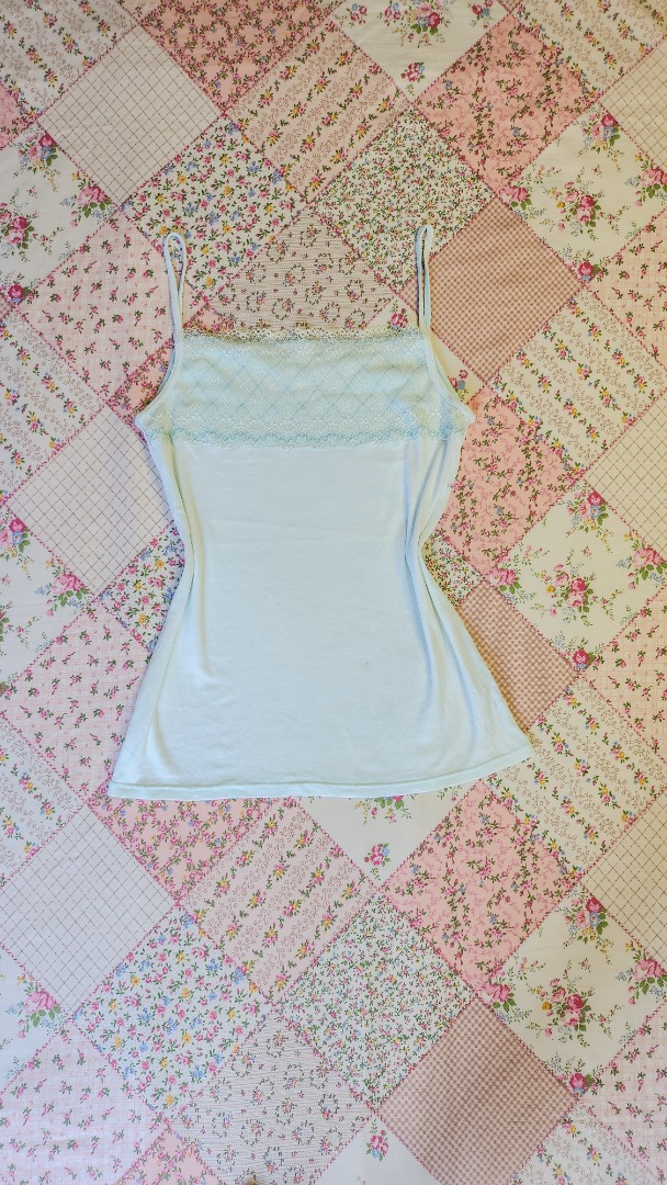 Camisole Brand Local Japan Lace Fairy Coquette Milkmaid, Fesyen Wanita ...