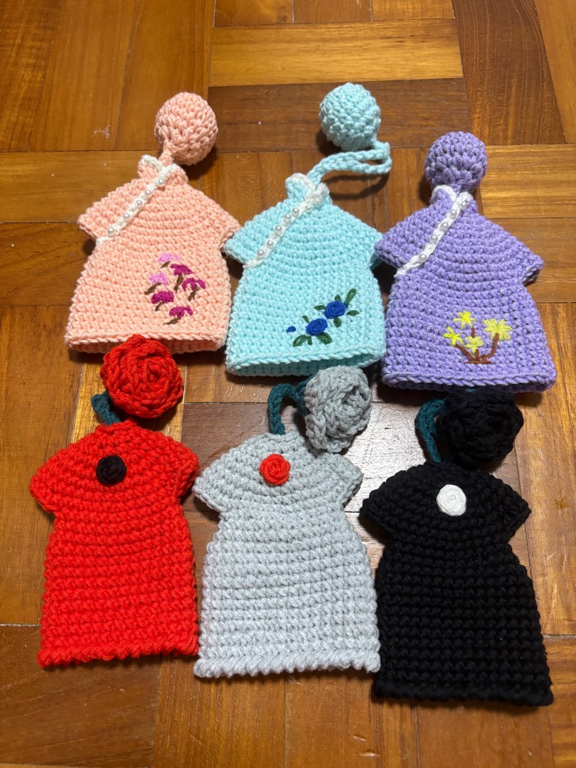 Cheongsum crochet key pouch, Hobbies & Toys, Stationery & Craft ...
