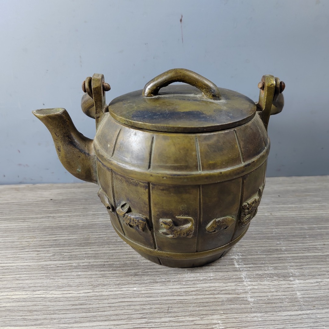 中国明代旧藏铜酒壶Chinese Ming Dynasty Copper Wine Pot, Hobbies & Toys ...
