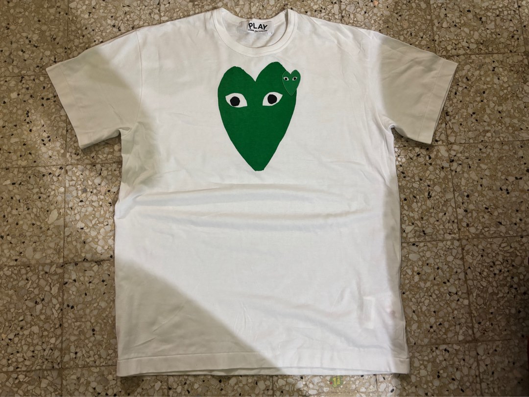 COMME DES GARCONS CDG PLAY Big Green Heart with Emblem Size 2XL Men ...