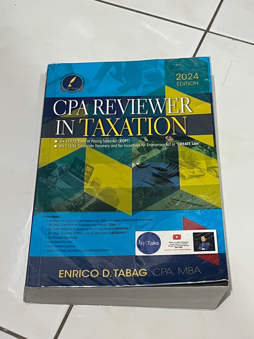 CPA REVIEWER IN TAXATION 2024, Hobbies & Toys, Books & Magazines ...