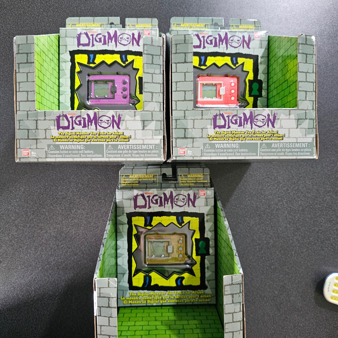 Digimon Vpet 20th Anniversary Version Bandai Neon Red Transparent ...