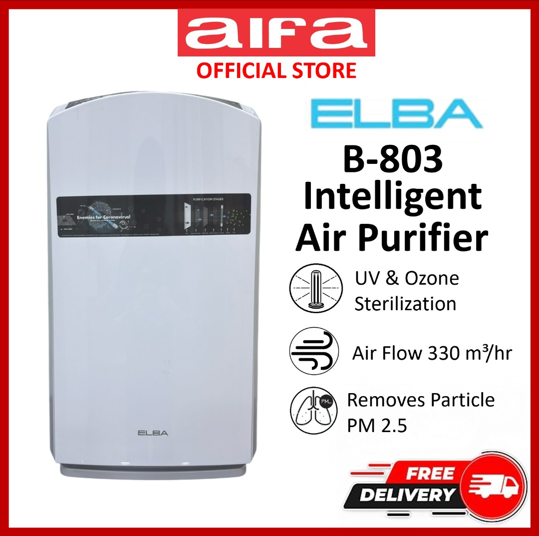 ELBA B-803 Intelligent Air Purifier, UV & Ozone Sterilization, TV ...