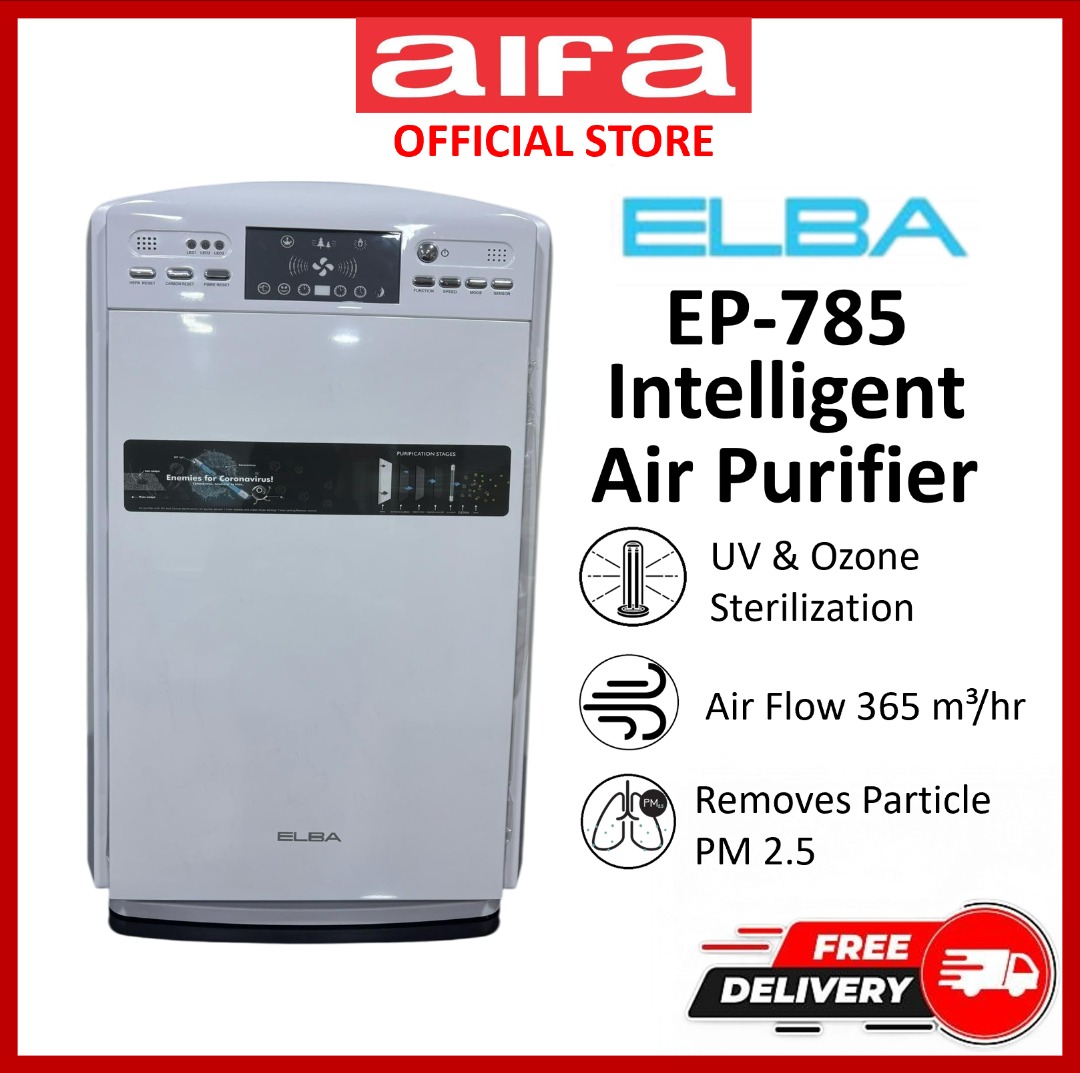 ELBA EP-785 Air Purifier, UV & Ozone Sterilization, TV & Home ...