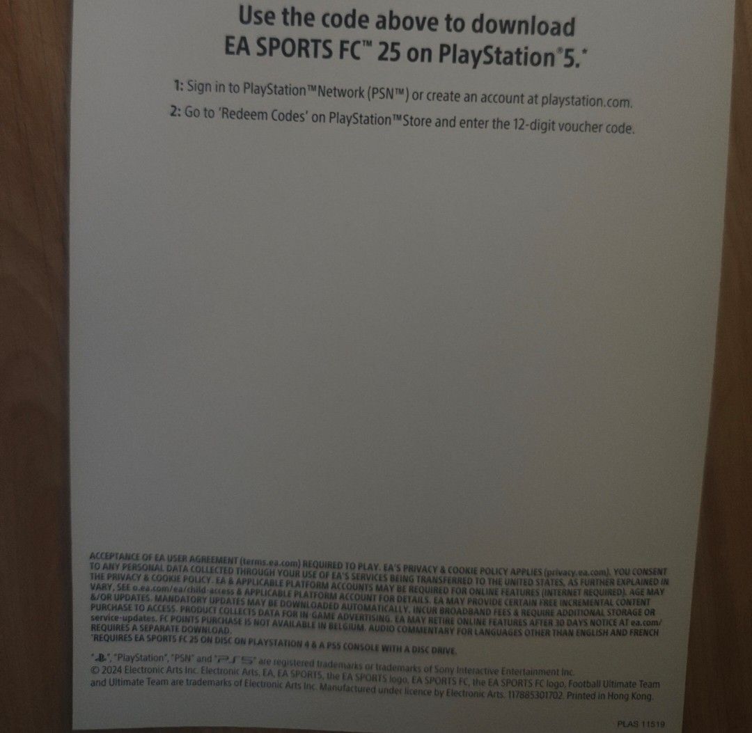 Fc25 Ps5 version games digital brand new, Video Gaming, Video Games ...