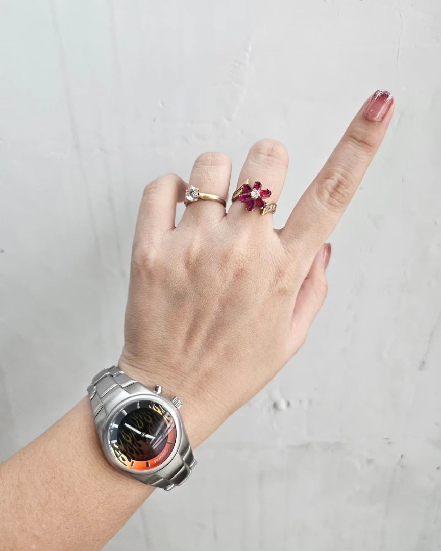 Fosil Big tiC Fire, Barang Mewah, Jam Tangan di Carousell