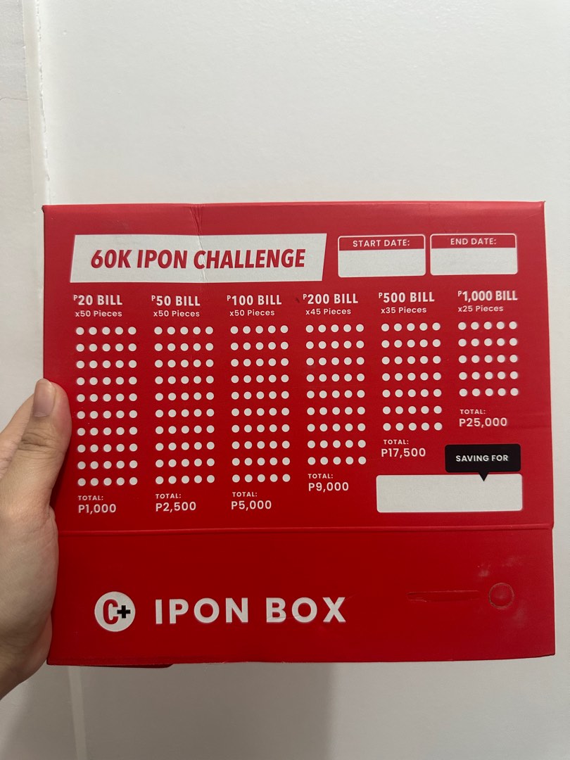Ipon Box 60K Ipon Challenge by Chinkee Tan, Hobbies & Toys, Stationary & Craft, Stationery ...