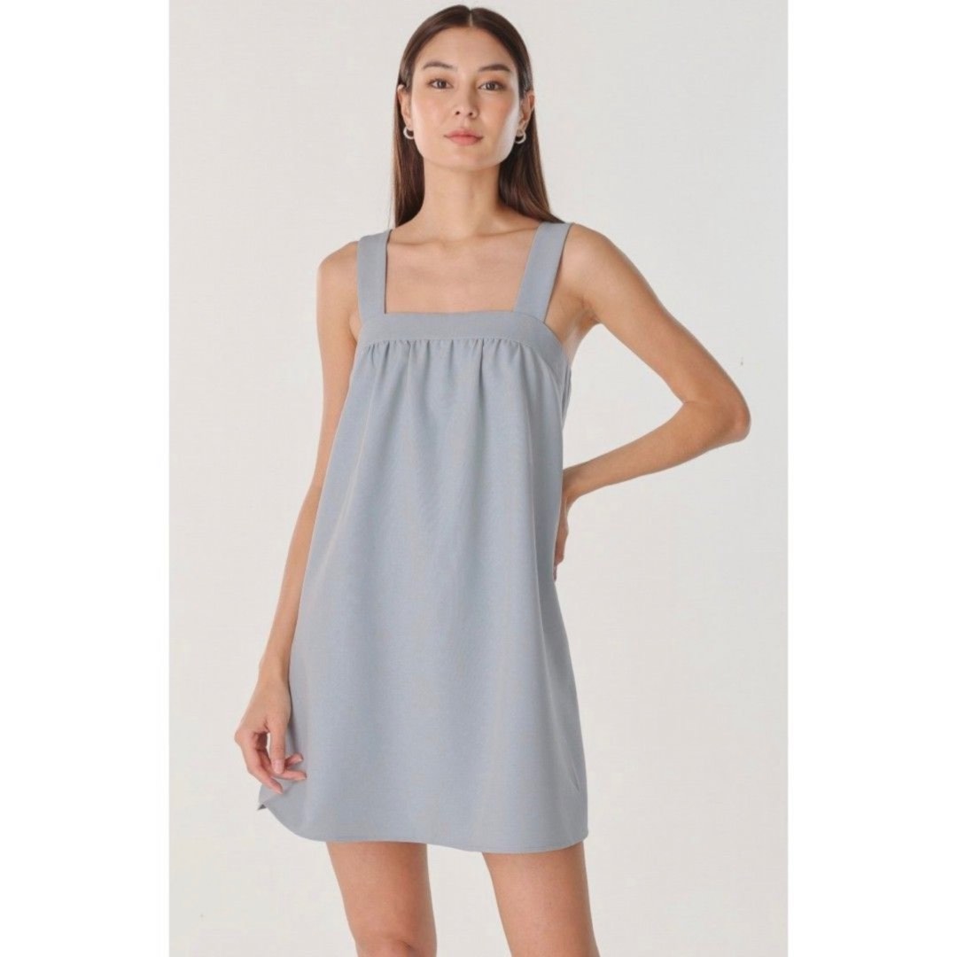 Lovet Rhea Dress in Dove Blue, Women's Fashion, Dresses & Sets, Dresses ...