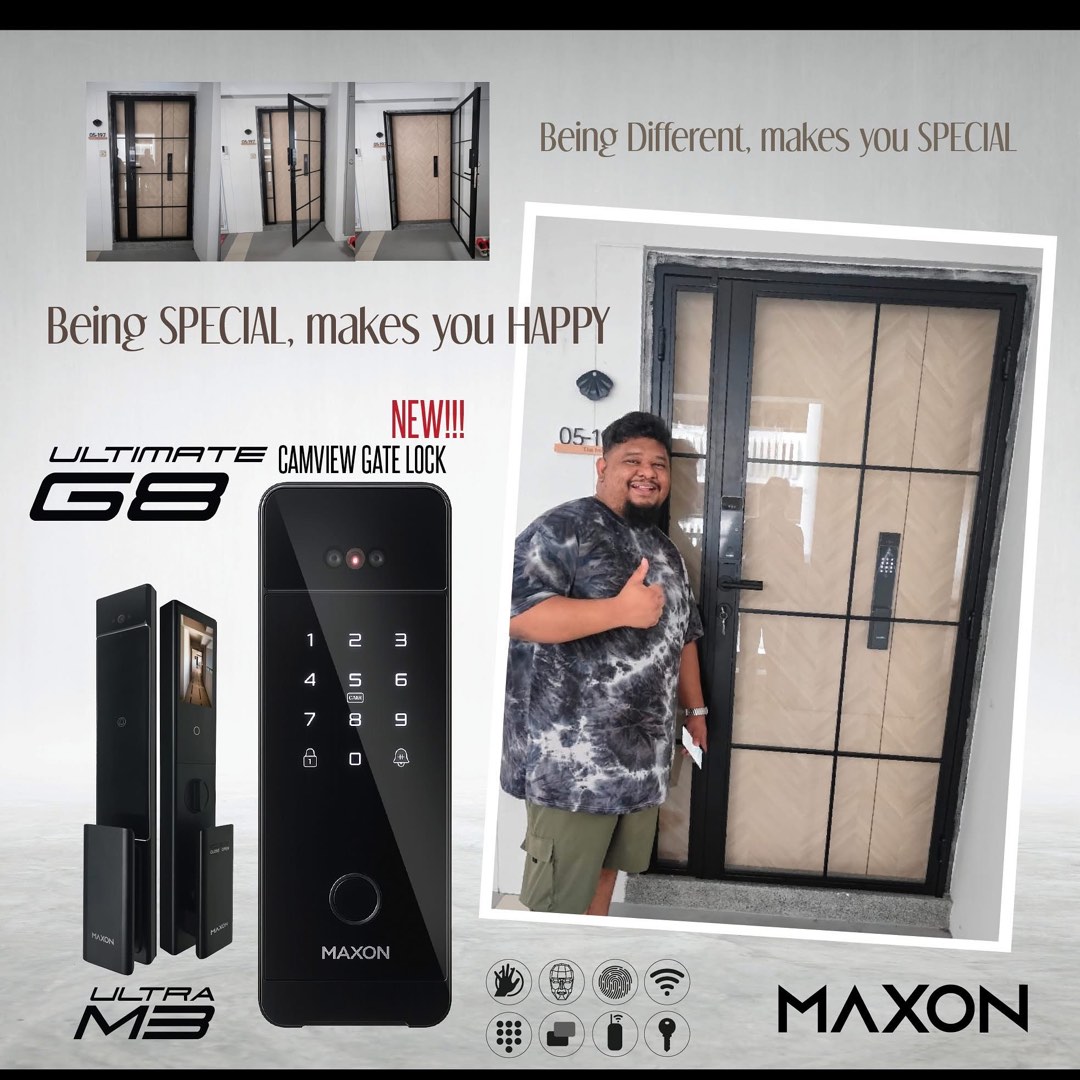 MAXON GLASS GATE DOOR G8 BUNDLE, Furniture & Home Living, Security ...