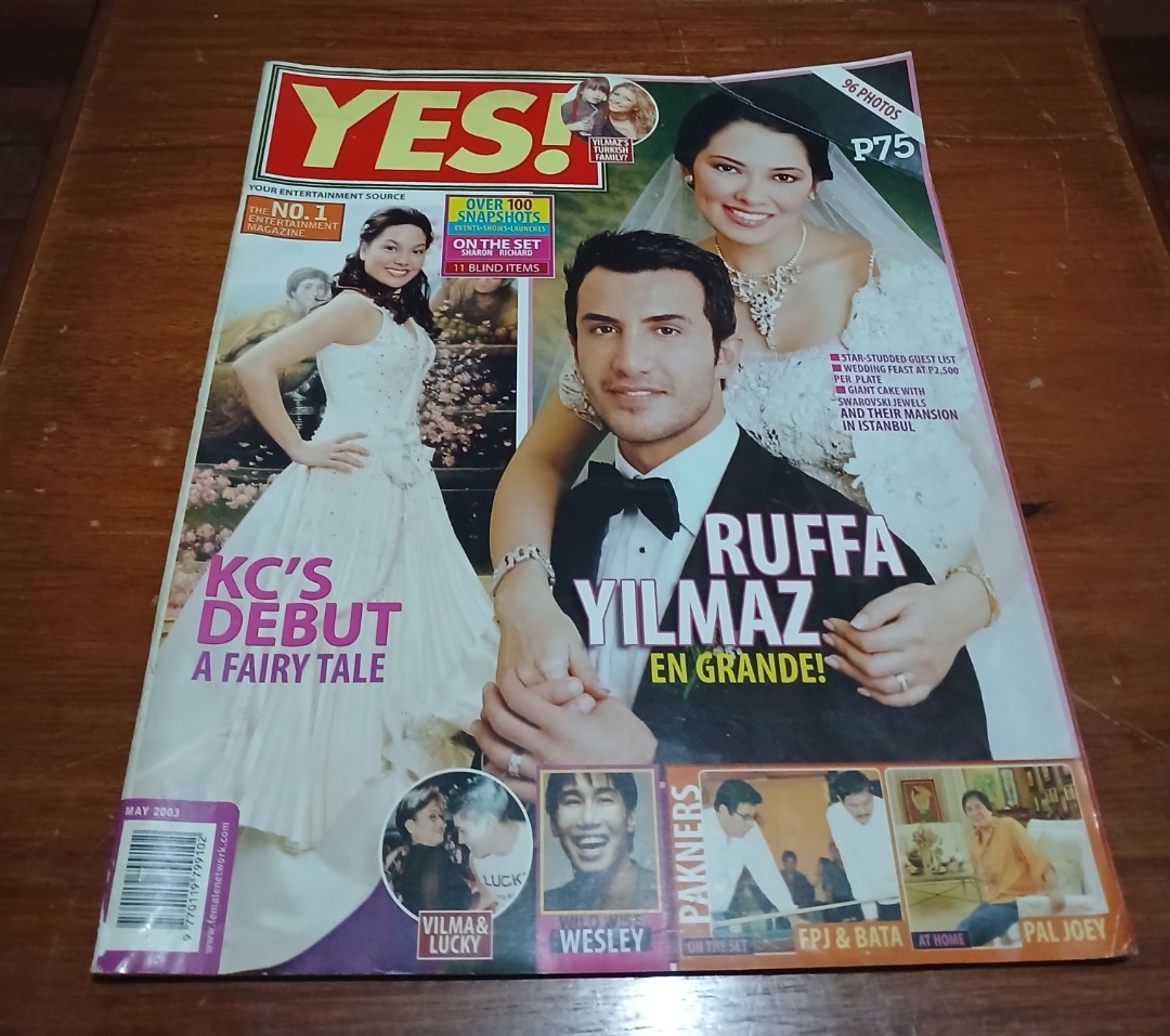 May 2003 YES! Magazine "KC's Debut Fairytale / Ruffa Yilmaz En Grande ...