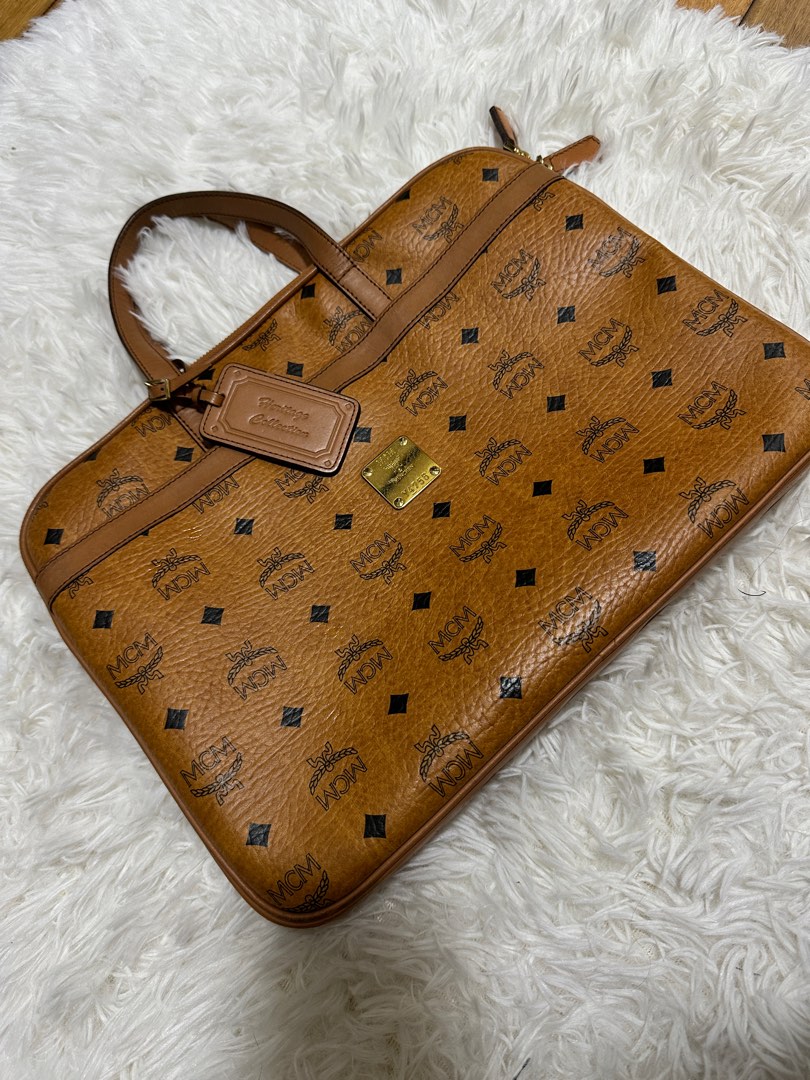 MCM heritage document laptop bag, Women's Fashion, Bags & Wallets, Tote ...