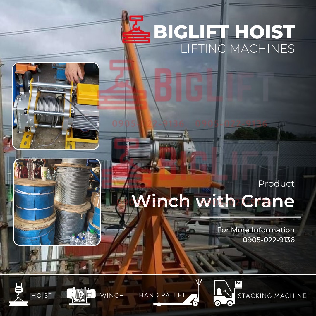 Mini Crane Swivel With Electric Winch | Chain Sling | Rescue Tripod ...