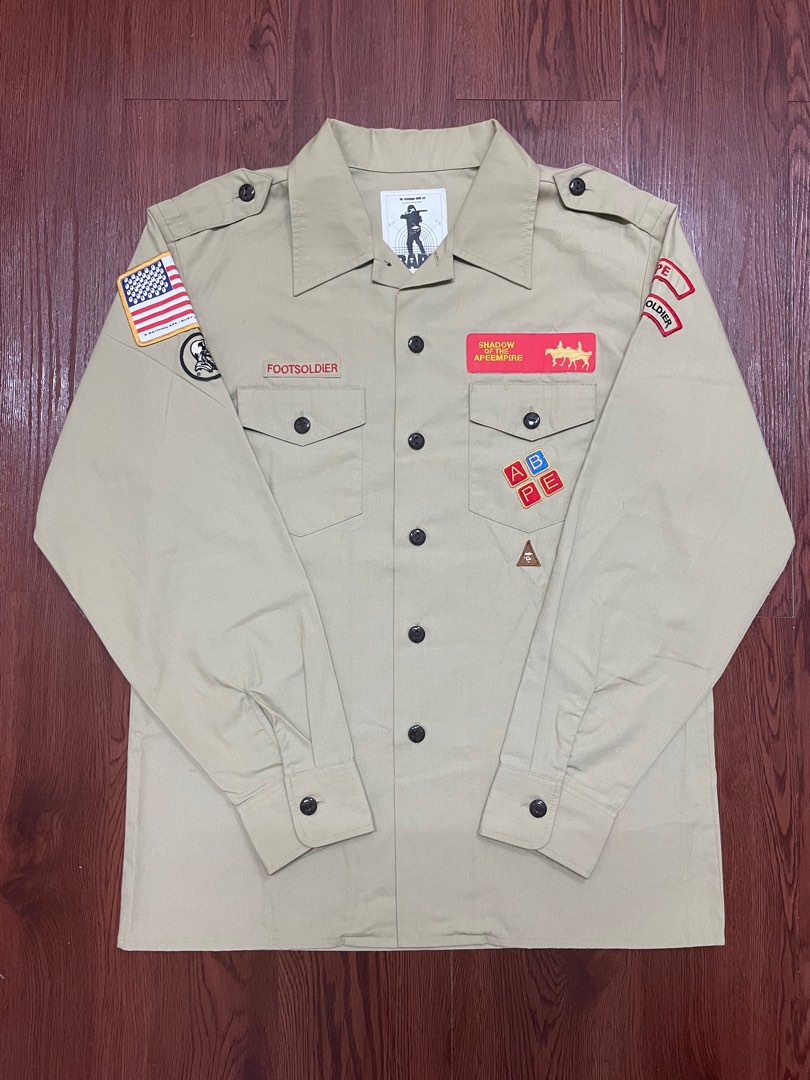 [P21] Vintage Bape Troop Boy Scout Uniform, Men's Fashion, Tops & Sets ...