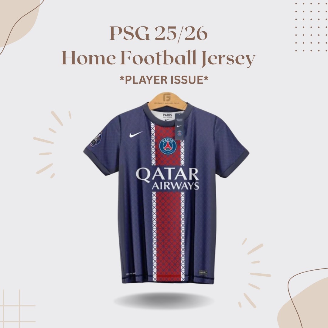 Paris Saint Germain PSG 25/26 Home Football Jersey Jersi Bola, Men's ...