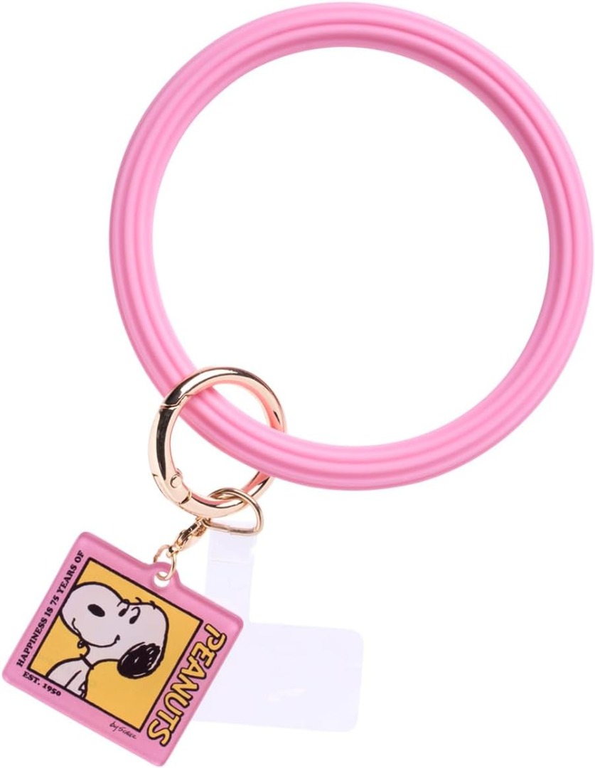 Peanuts Snoopy Silicone Hand Strap (75th/Snoopy/Pink), Mobile Phones ...