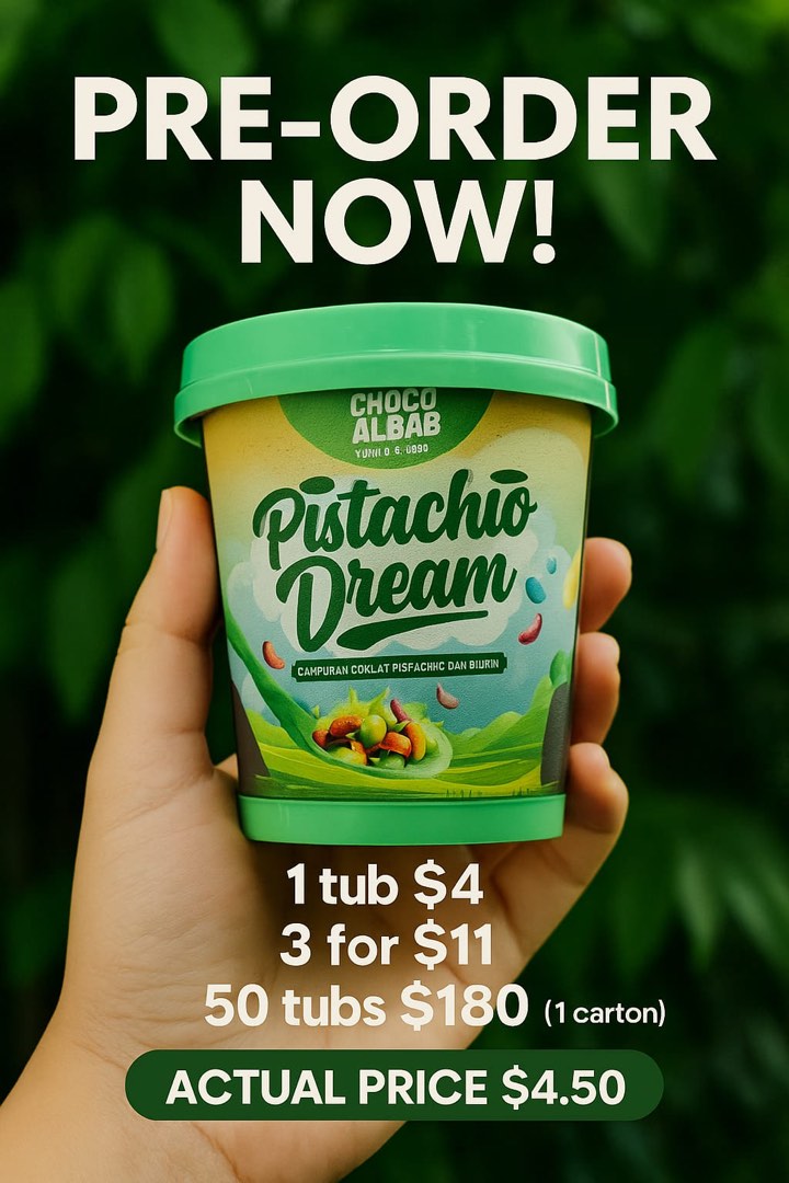 Pistachios dream tub( choco albab), Food & Drinks, Other Food & Drinks ...