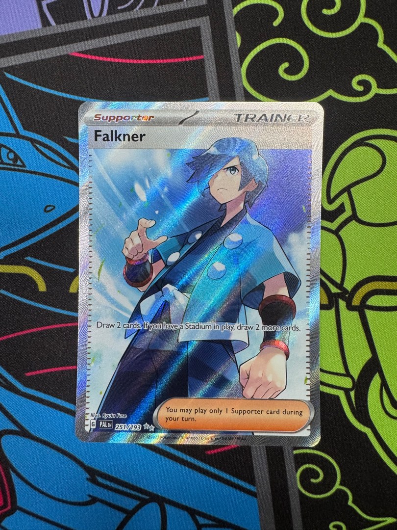 [Pokemon TCG] Falkner 251/193 SV02 Paldea Evolved FA Full Art, Hobbies ...
