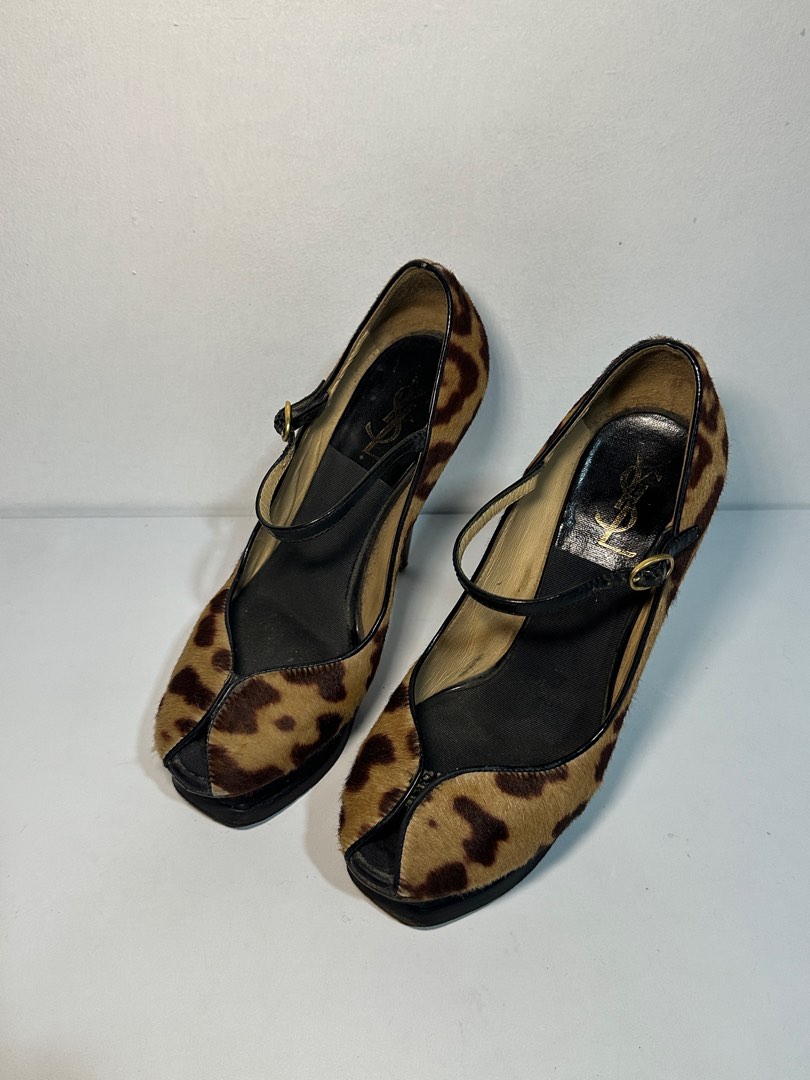 PRE OWNED YSL Leopard Pumps, Luxury, Sneakers & Footwear on Carousell