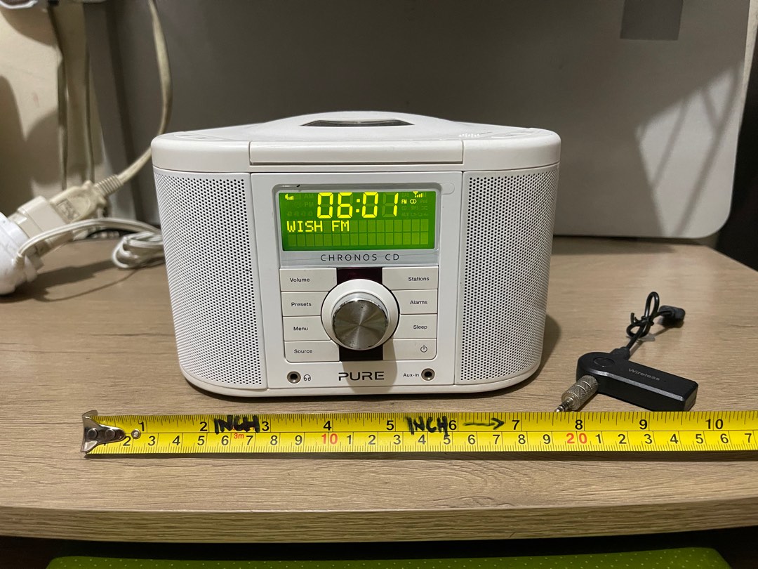 Pure Chronos 2 CD Radio Clock Aux in w bluetooth 220v, Hobbies & Toys ...