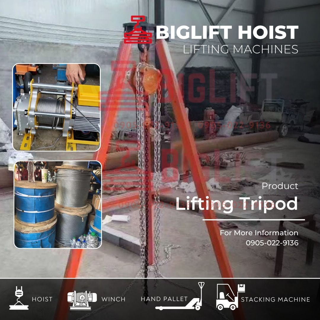 Rescue Lifting Tripod | Claw Hook 3 Tons | Bow Type Shackle & D Type ...