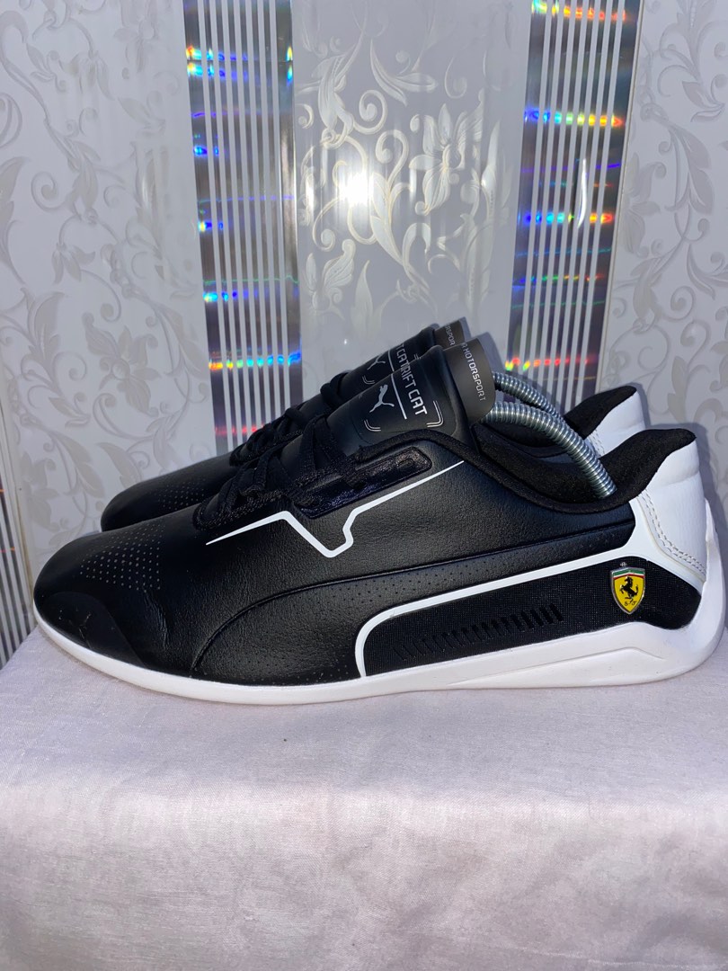 Sepatu Sneakers Casual Pria Puma Ferrari Drift Cat Motorsport Black ...