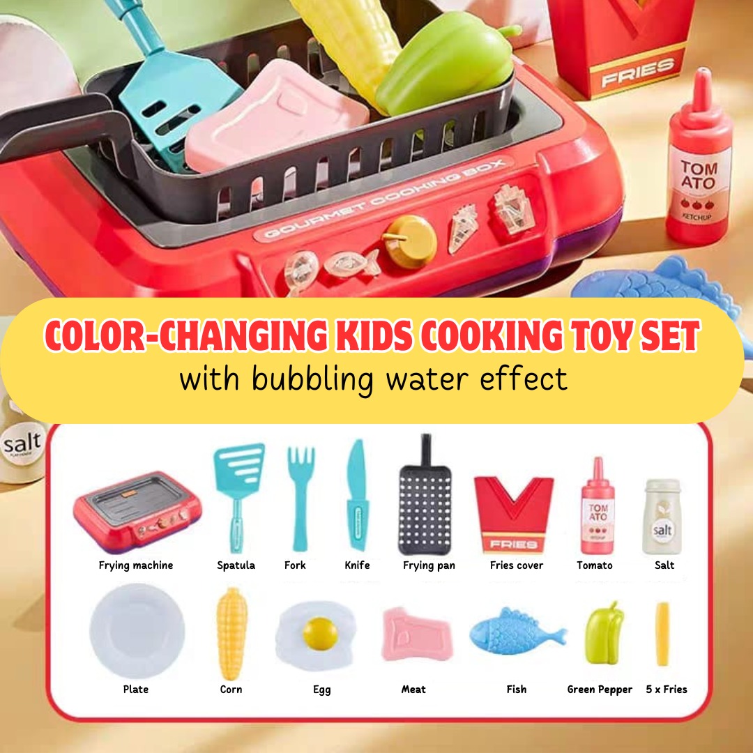 [SG Seller] Color-changing Kids Gourmet Cooking Toy Set with Bubbling ...