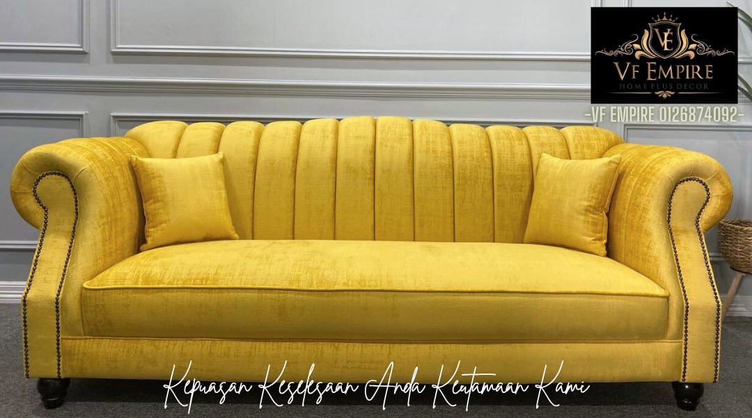 SOFA CHESTERFIELD MODEL HIGHBACK A2 SHELL, Furniture & Home Living, Furniture, Sofas on Carousell