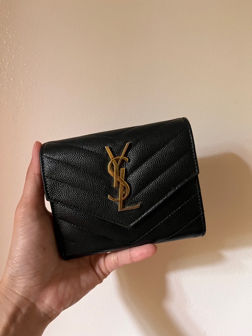 YSL Compact Trifold Wallet, Luxury, Bags & Wallets on Carousell