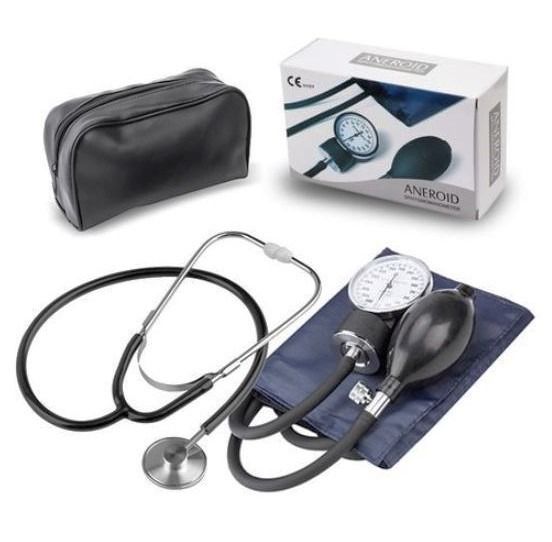 *1hr Delivery! Manual Blood Pressure Monitor Sphygmomanometer + Stethoscope Full Kit, Health ...