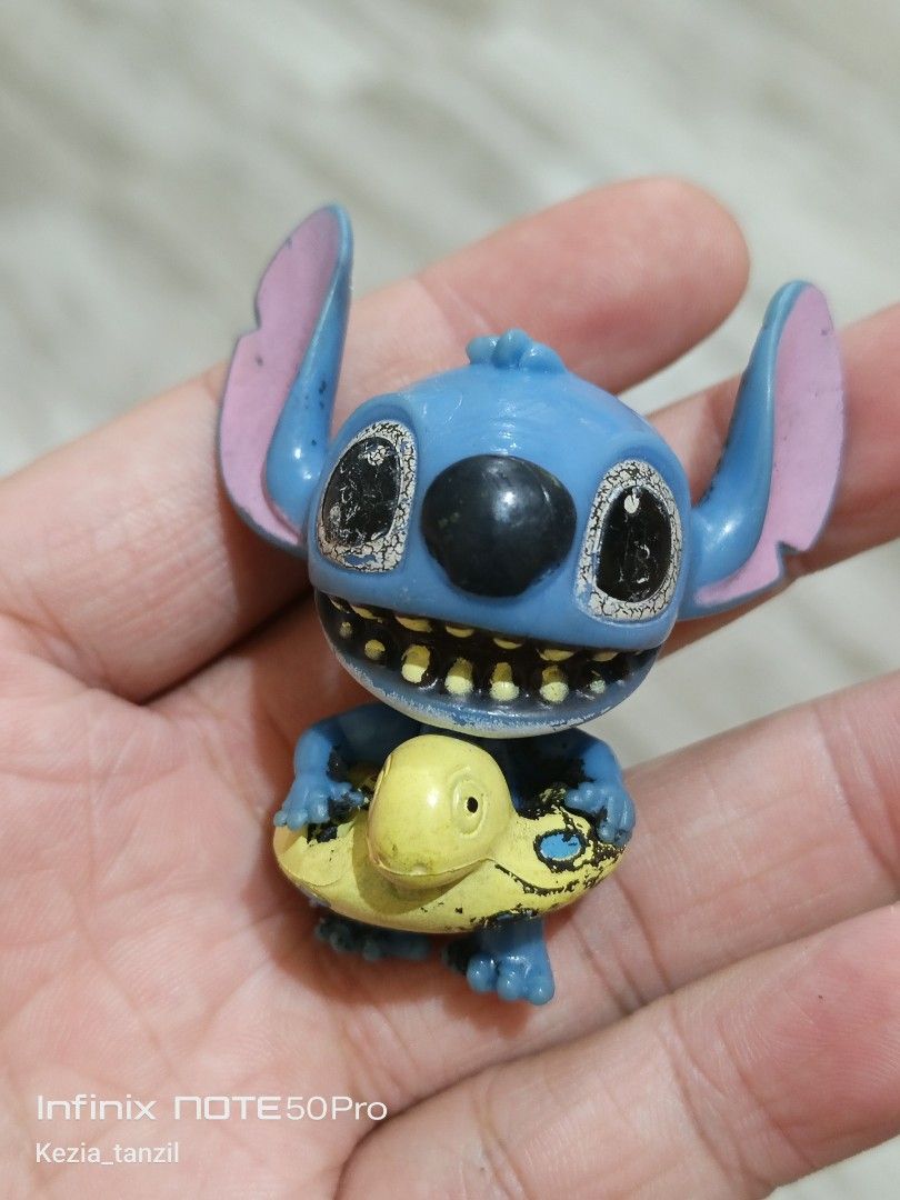 ACTION FIGURE FIGUR LILO STITCH RARE LANGKA KARET PADAT BALON BEBEK ...
