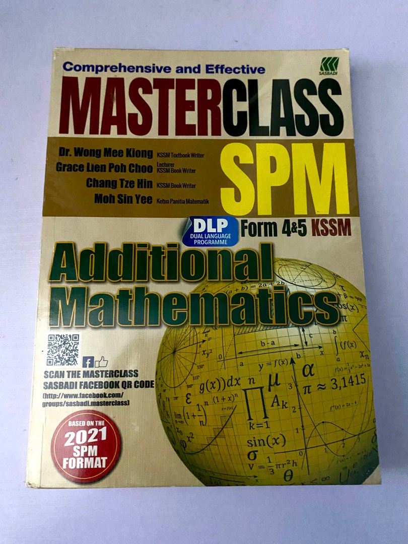 Additional mathematics revision book / buku rujukan SPM KSSM, Hobbies ...