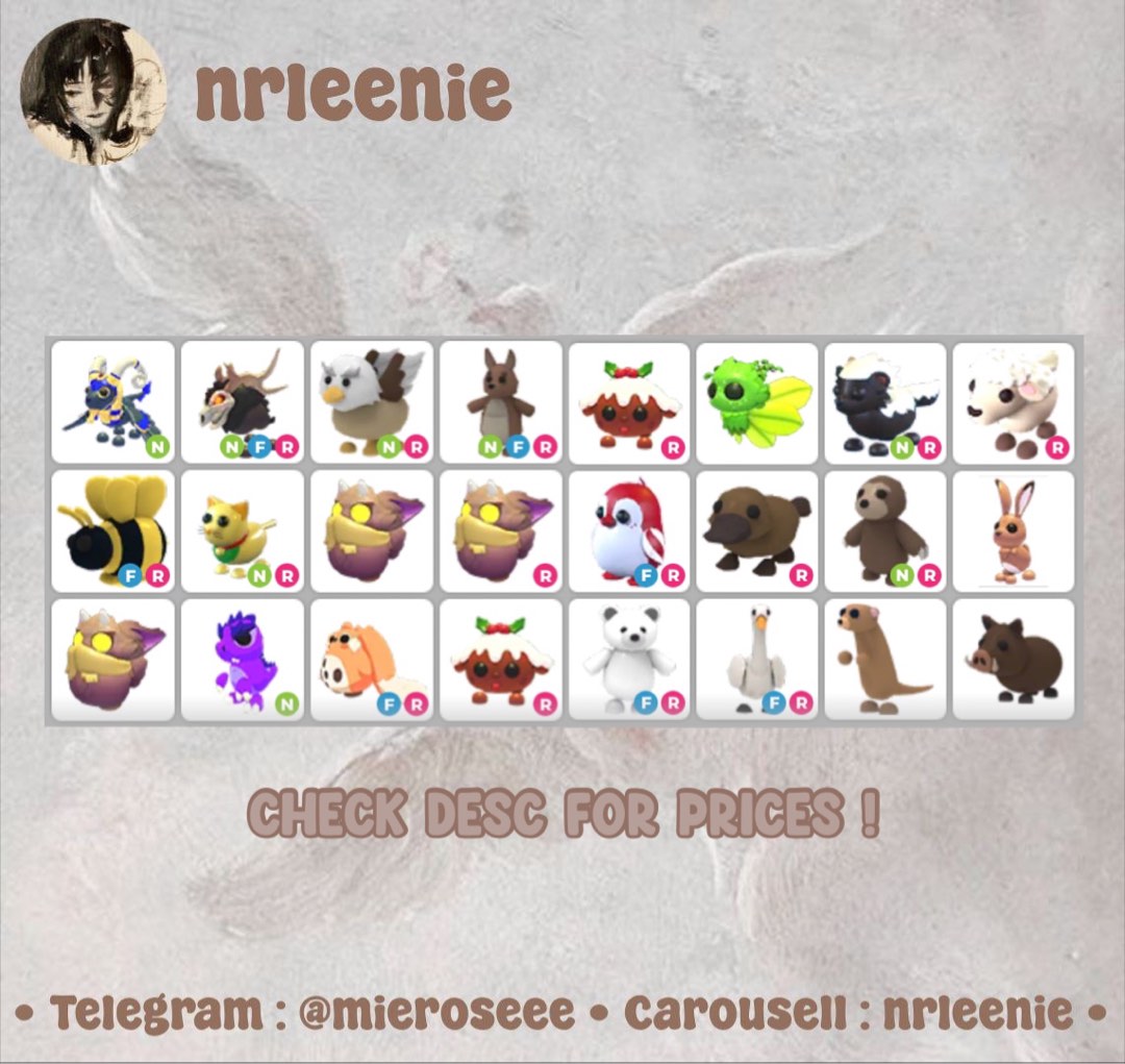 Adopt Me Pets - [kangaroo, honey badger, peppermint penguin, naughty ...