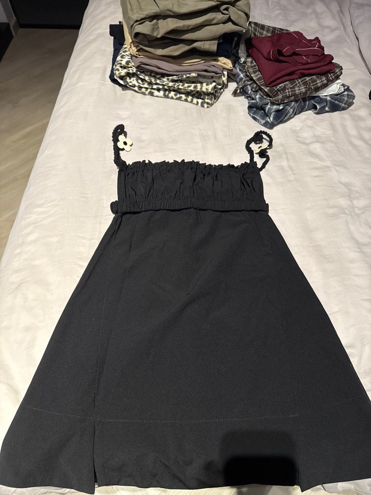 Backless Black Mini Dress, Women's Fashion, Dresses & Sets, Dresses on ...