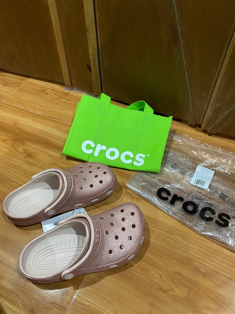 Brand new Crocs Classic Glitter Clog, Women's Fashion, Footwear, Flats ...