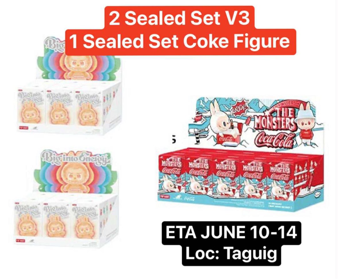 Bundle: Labubu v3 Set + Coca-cola Figure, Hobbies & Toys, Toys & Games ...