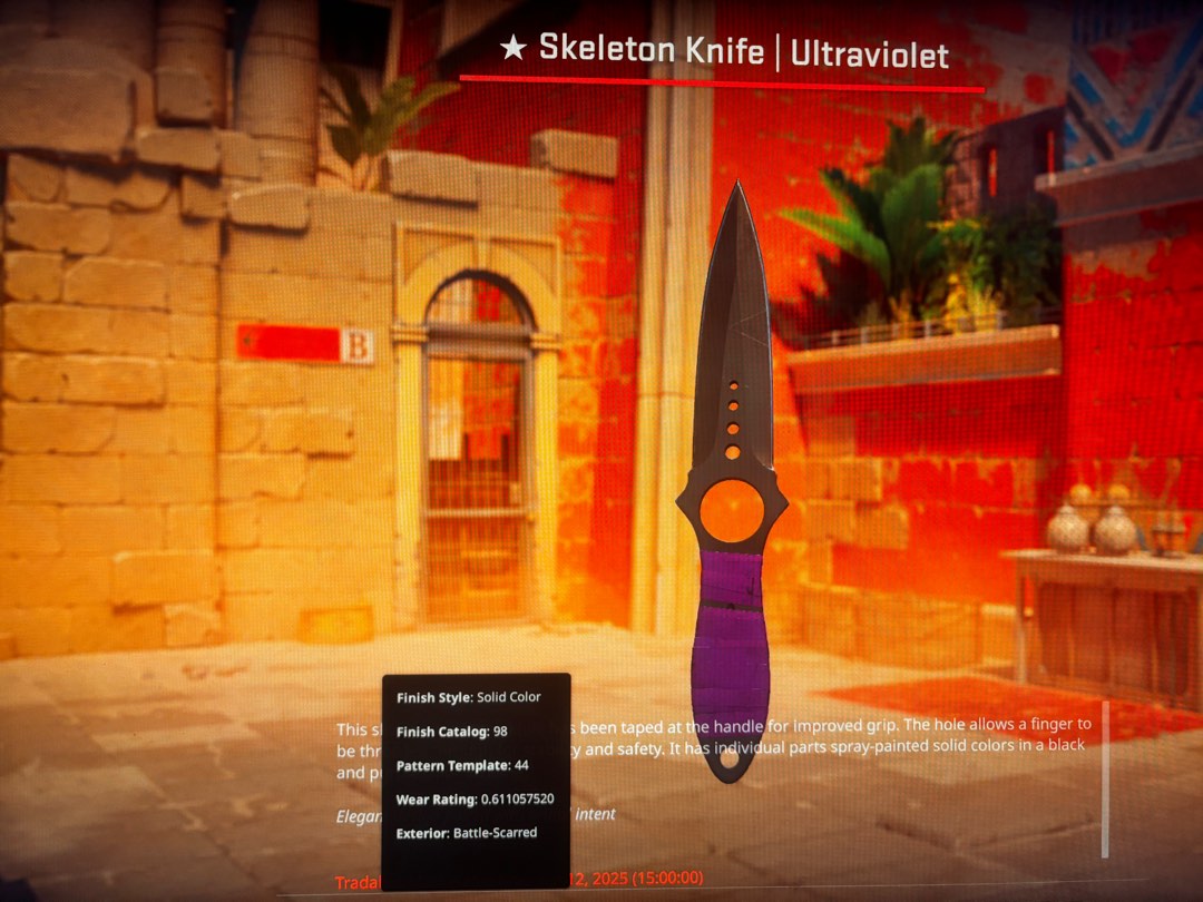 Cs2 Skeleton Knife|Ultraviolet, Video Gaming, Video Games, Others on Carousell
