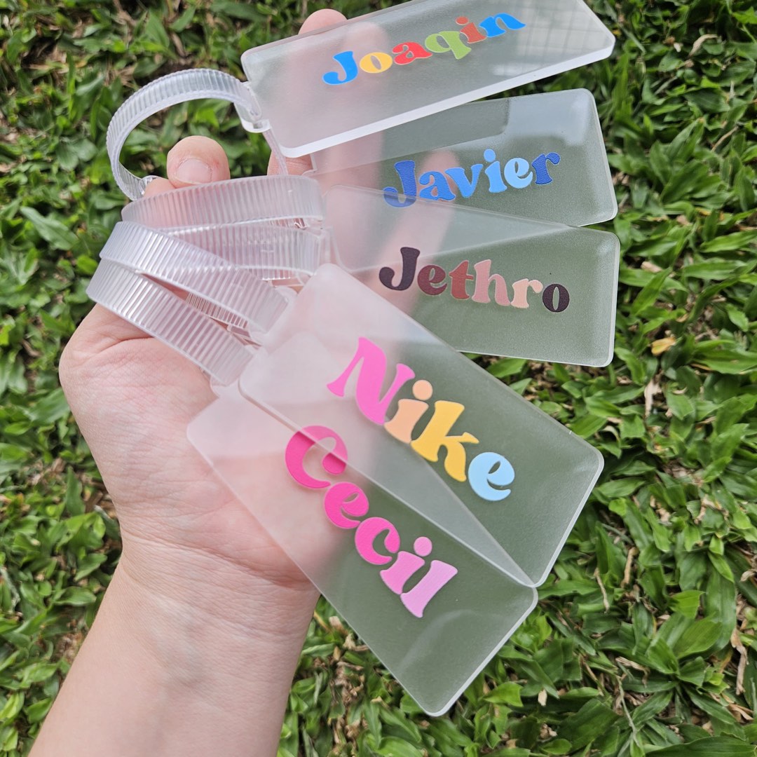 BAG TAG NAME TAG COLORFUL KIDS SCHOOL SANDBLAST FROSTED BAG CHARM ...