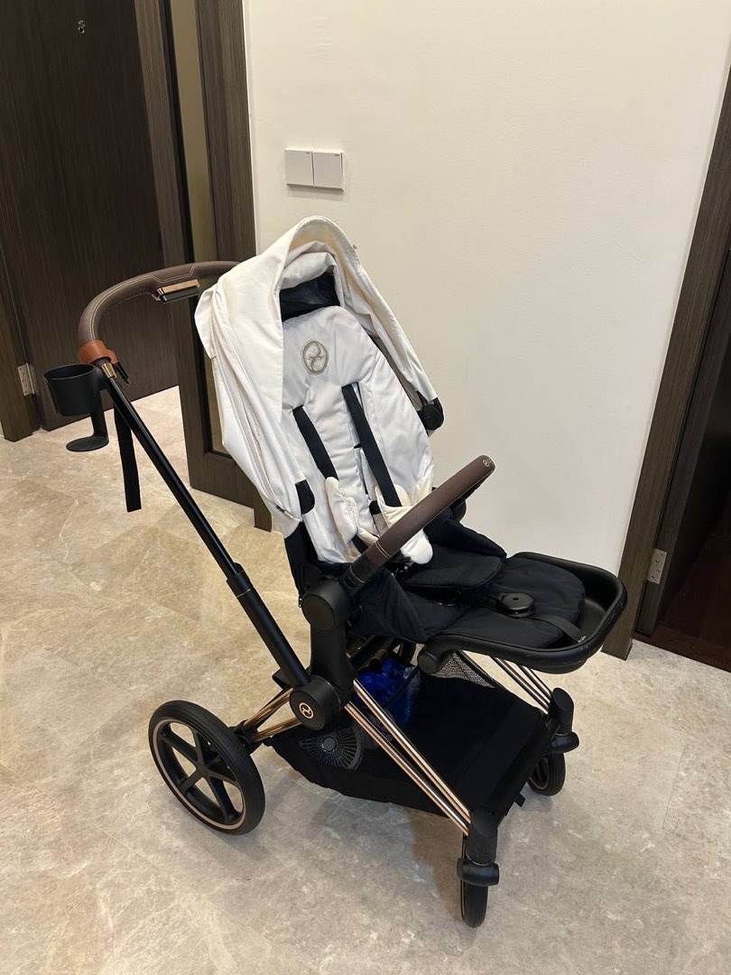 Cybex Priam (Rose Gold frame with white seat), Babies & Kids, Going Out ...