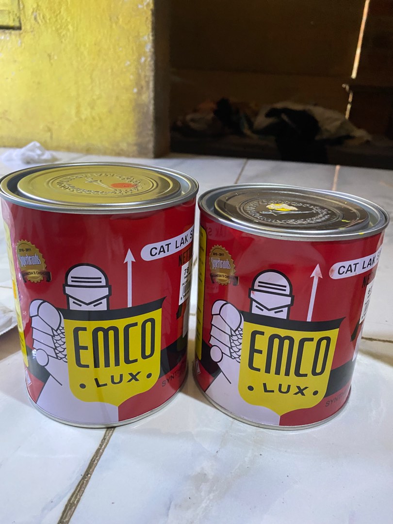 NEW!! EMCO LUX cat kayu dan besi 1Lt, Perabotan Rumah di Carousell