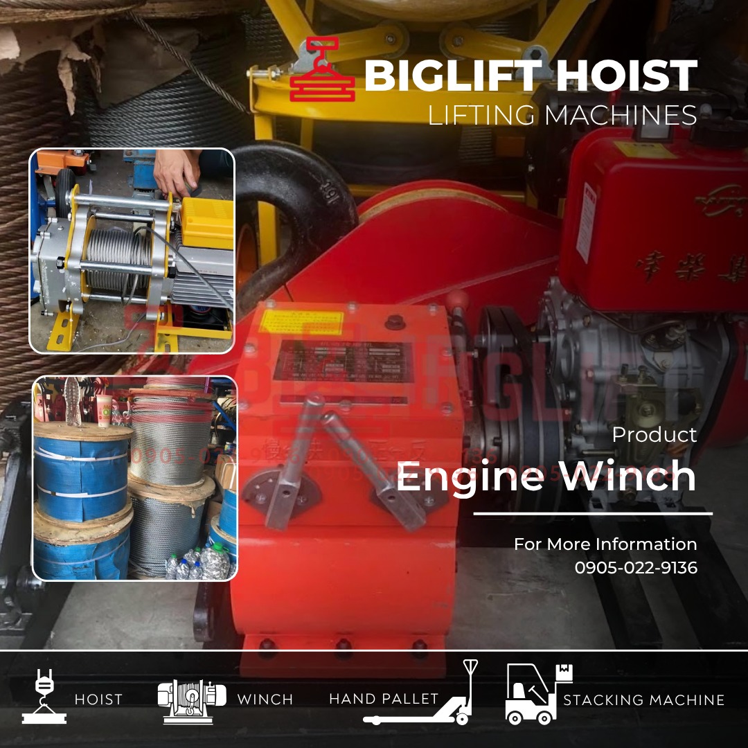 Engine Winch Diesel Type | 1 Ton Hoist | Electric Stacker | Hand Pallet ...