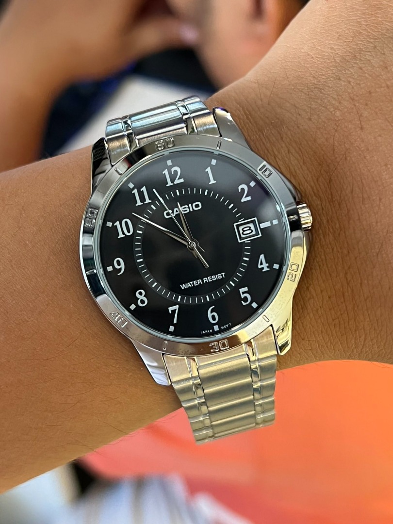 FREE SHIPPING!! ORIGINAL CASIO BLACK DIAL WITH DATE DISPLAY MEN'S WATCH ...