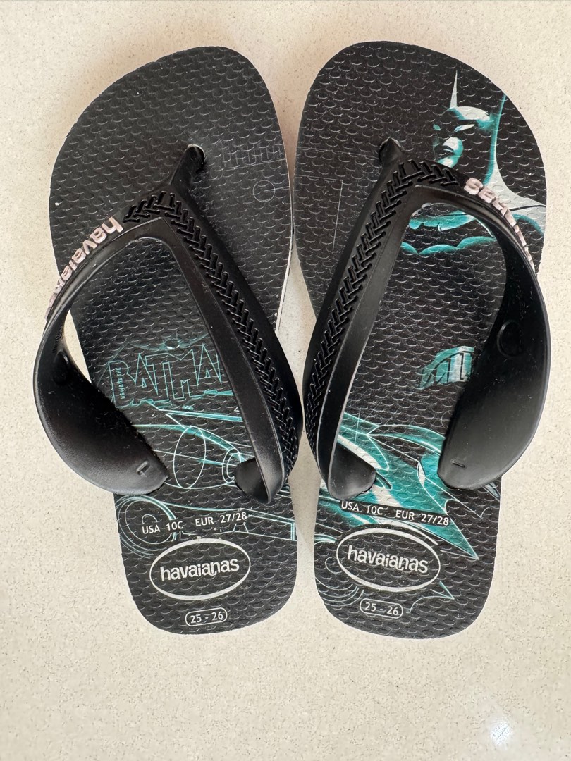 Havaianas Batman flip flops, Babies & Kids, Babies & Kids Fashion on ...