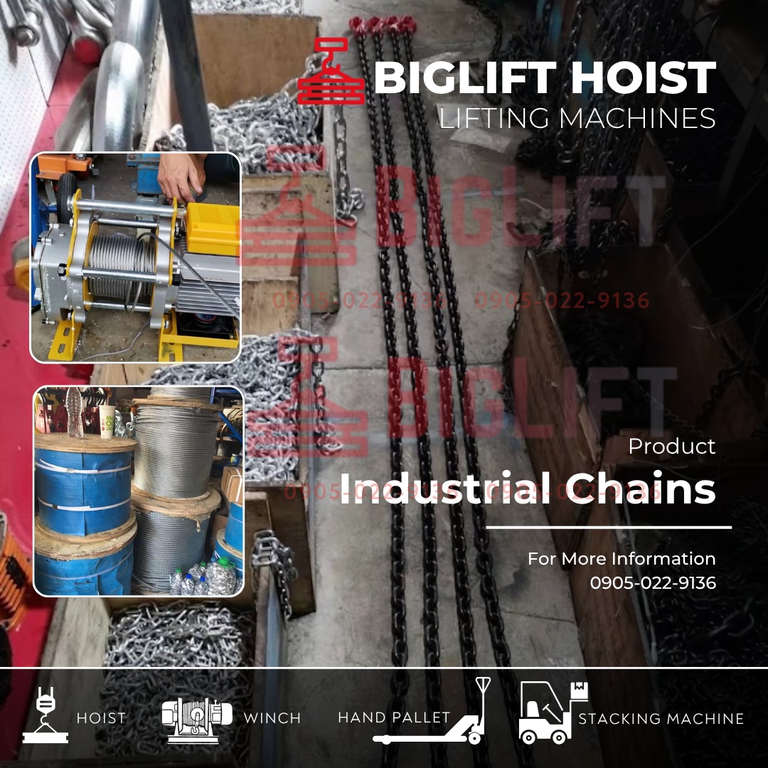 Heavy Duty Steel Chain with 2 Hooks | Drum Lifter | Thimble | Wire Rope ...