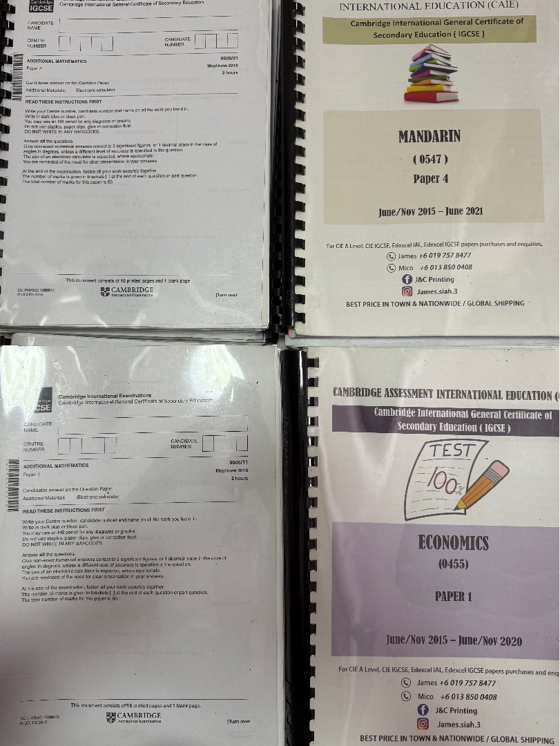 Igcse Past year papers, Hobbies & Toys, Books & Magazines, Textbooks on ...