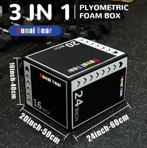 IRONWOD Soft Jump Box 3-in-1 Foam Plyo Box Gym Equipment, Sports ...
