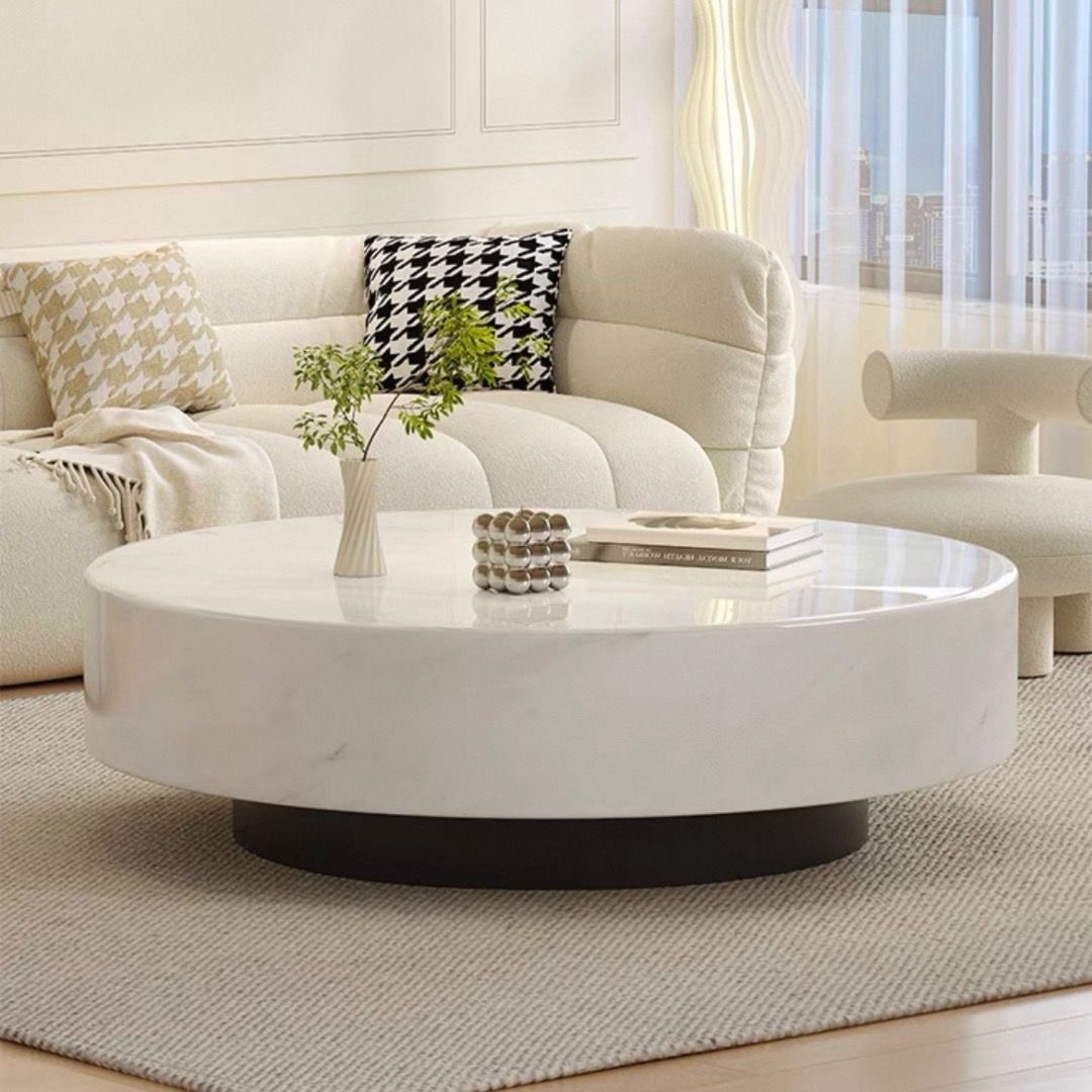 LEVTA Round Marble Coffee Table S$808, Furniture & Home Living ...