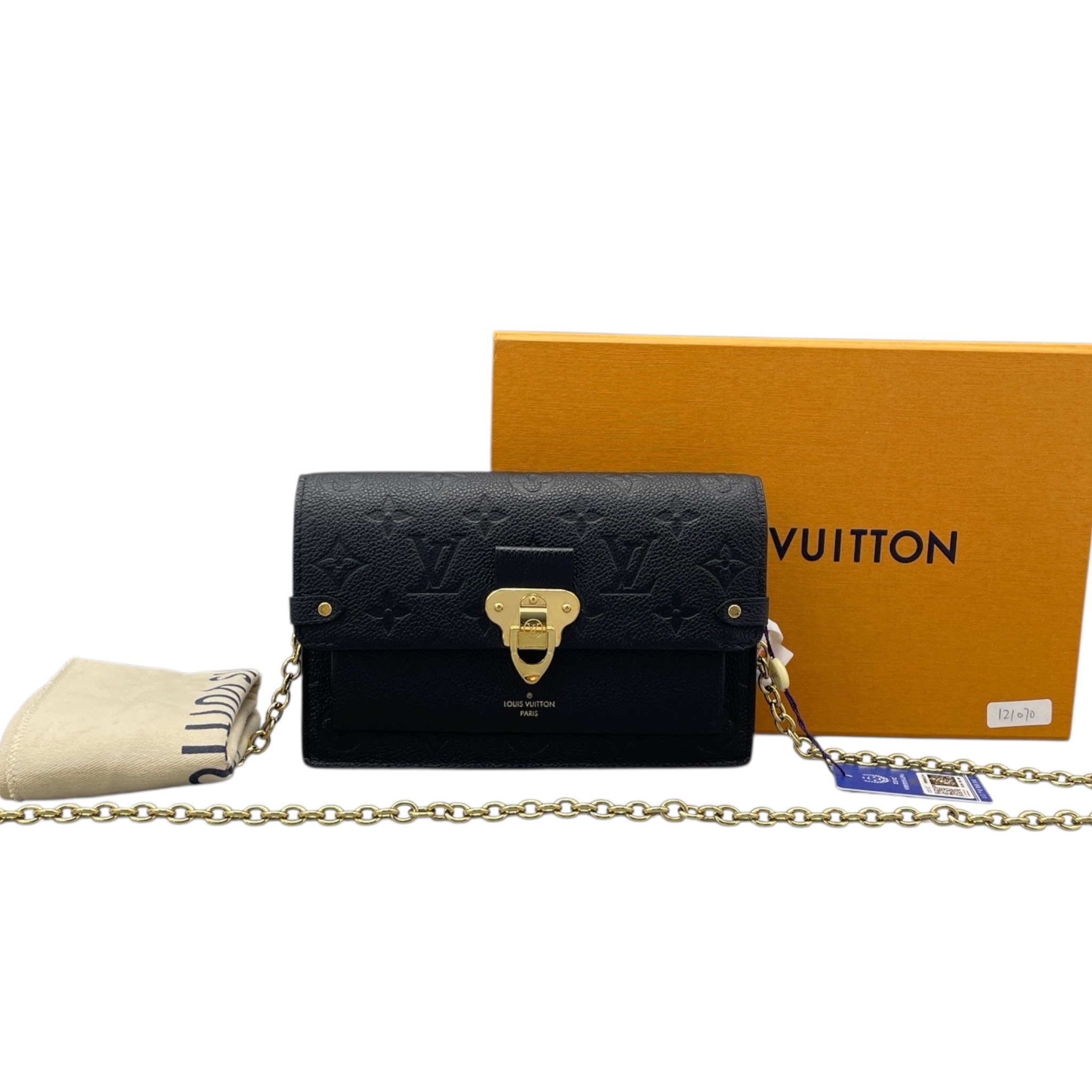 Louis Vuitton Vavin Chain Wallet in Black Empreinte Leather GHW, Luxury ...