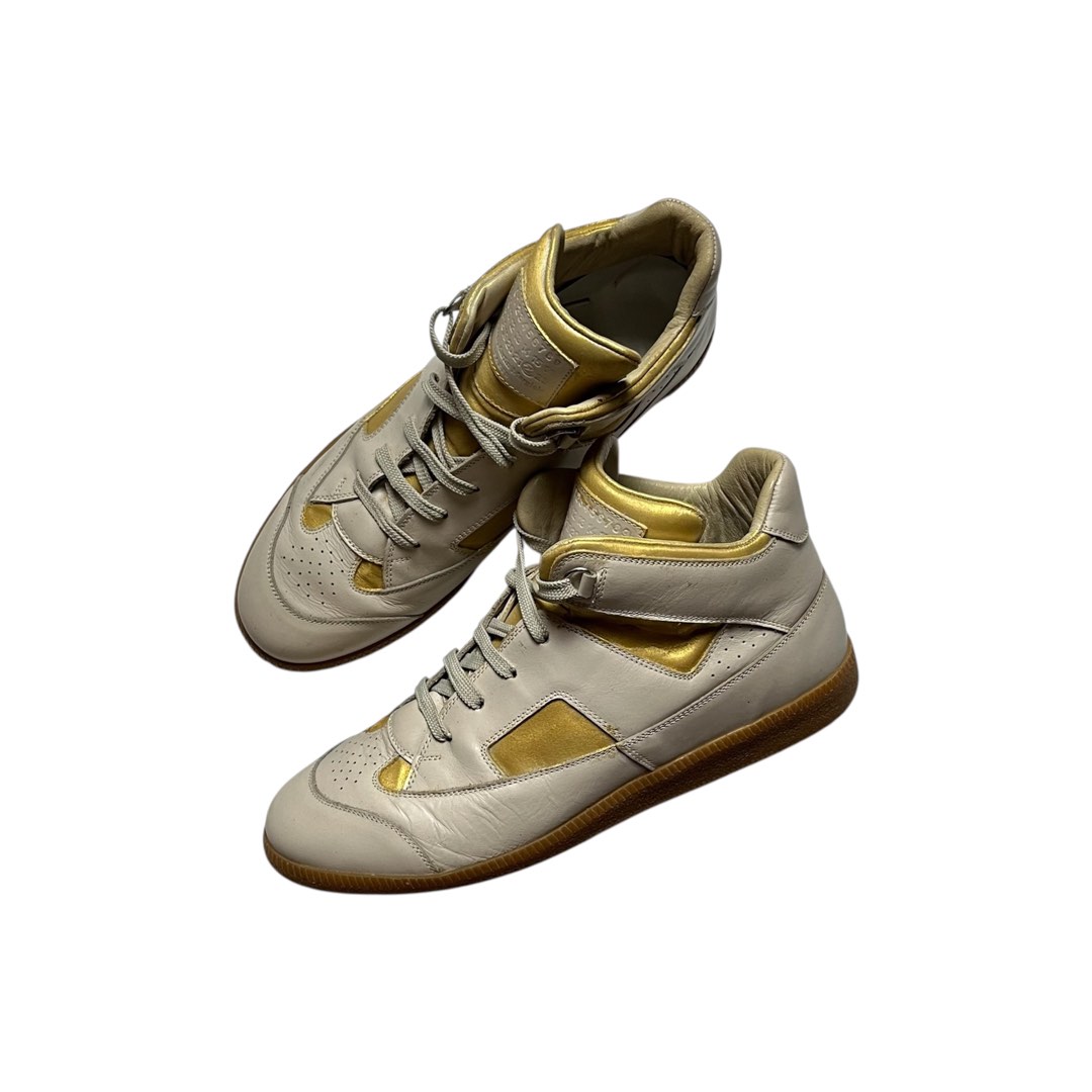 Maison Margiela Hi-Top Paint Paneled Gats, Men's Fashion, Footwear ...