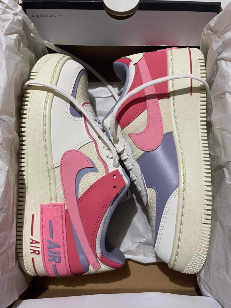 [NIKE] Air Force 1 Shadow - SAIL/ CORAL CHALK-SEA CORAL VOILE/CRAIE ...